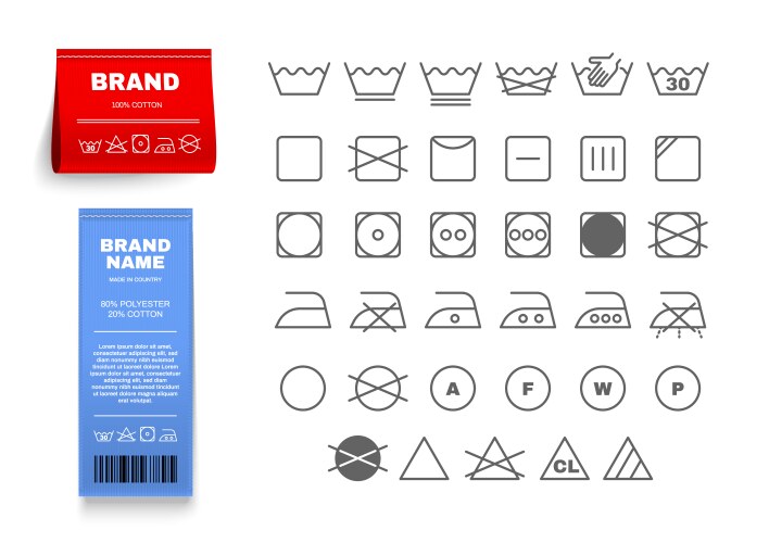 Label design set for laundry detergent product Vector Image