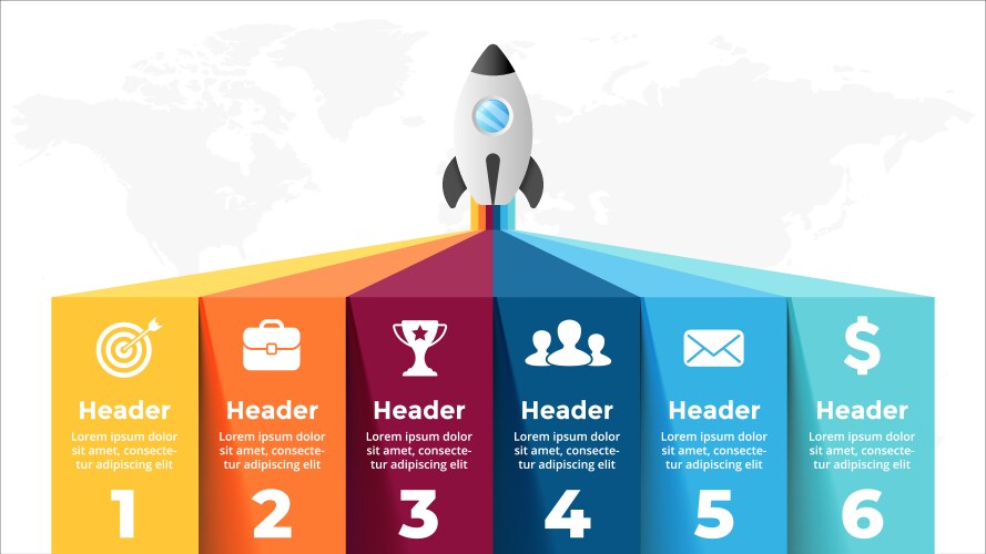Startup infographic poster template Royalty Free Vector
