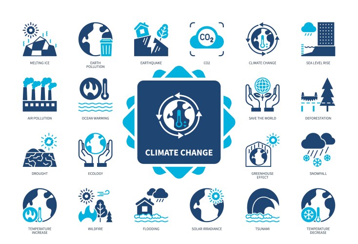 Climate change infographic melted planet graphic Vector Image Climate change infographic melted planet graphic Vector Image