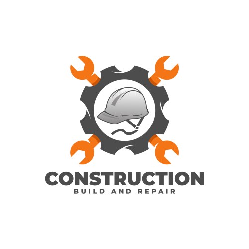 Construction build repair with home logo Vector Image
