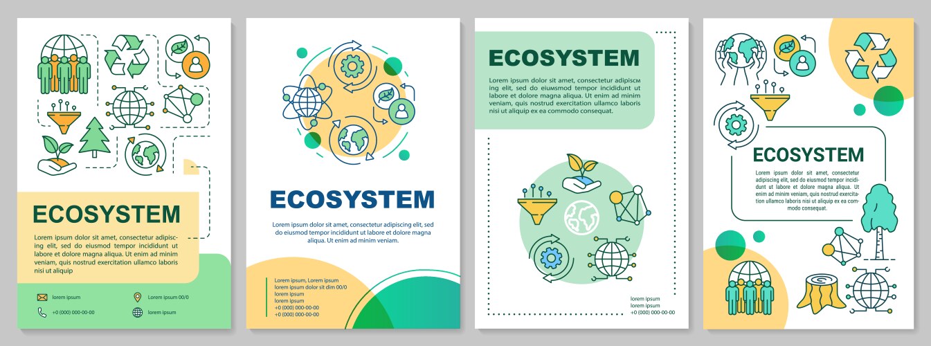 Ecosystem poster template layout environmental Vector Image