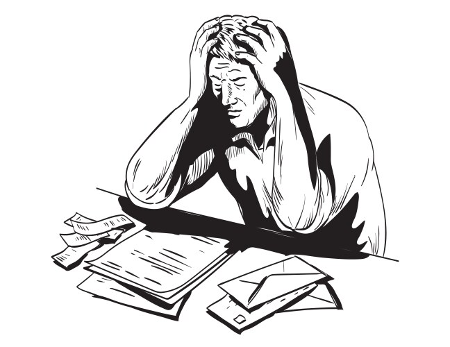 Economic depression recessionthe businessman Vector Image