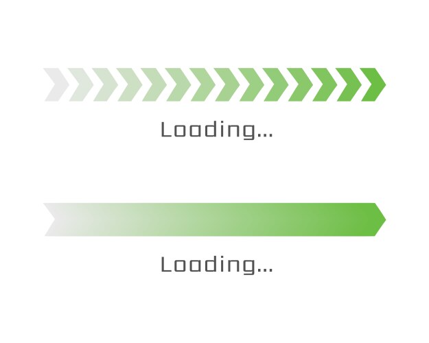 Collection loading bar status icon set of loaded Vector Image