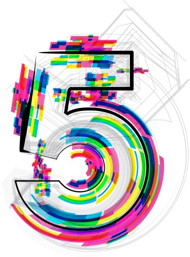 Number 5 Vector Images (over 36,000)
