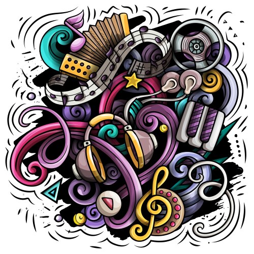 Music cartoon Royalty Free Vector Image - VectorStock