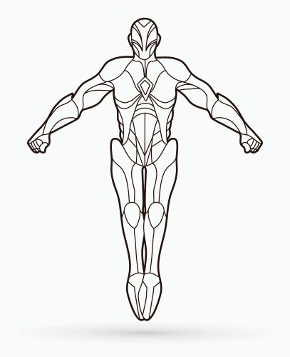 Superhero Outlines Vector Images (over 1,900)
