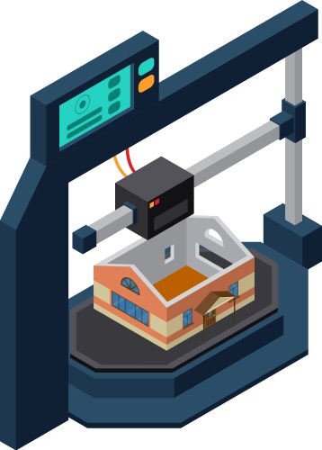 3d printing industry icon Royalty Free Vector Image