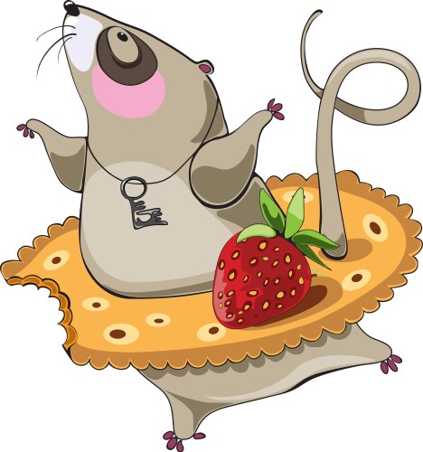 Fat lazy mouse Royalty Free Vector Image - VectorStock