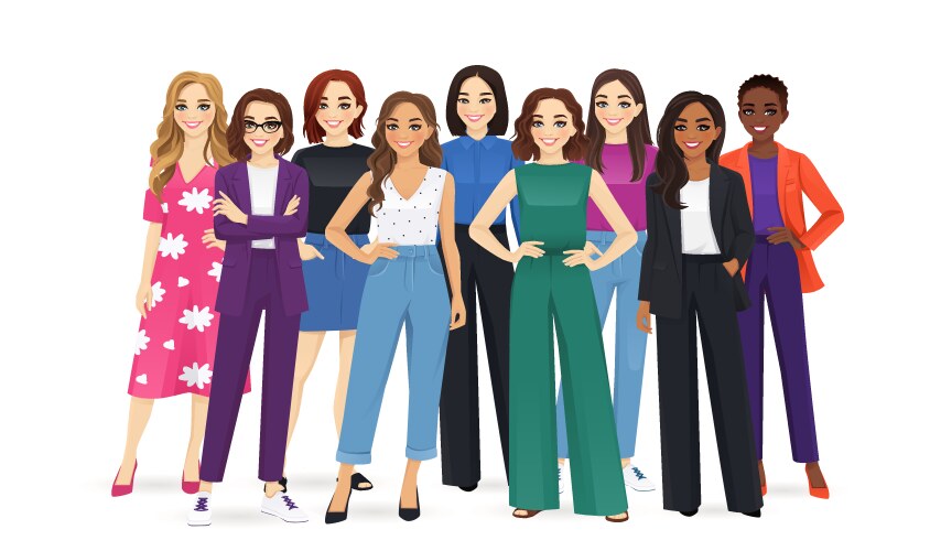 Group of women Royalty Free Vector Image - VectorStock