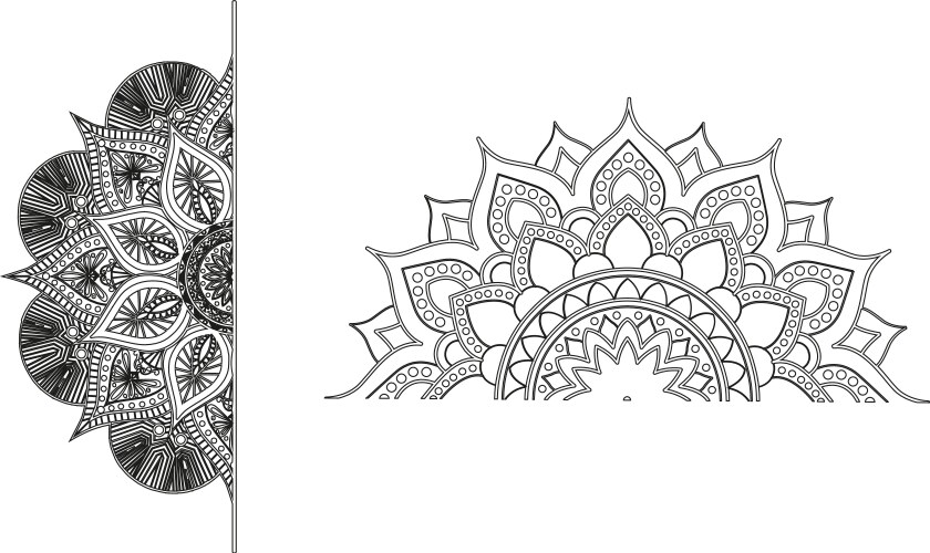 Mandala design elements Royalty Free Vector Image