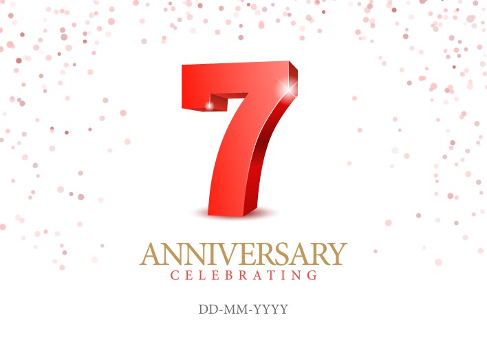 Happy Birthday 7 Years Vector Image Vector Images (over 1,800)