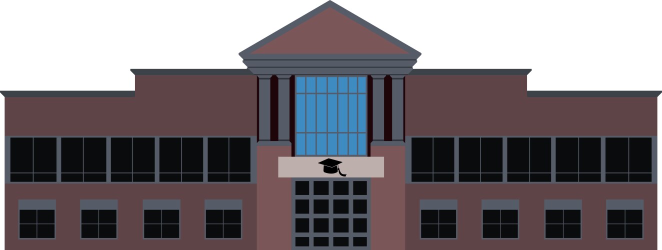 School Building Front View Vector Images (over 700)