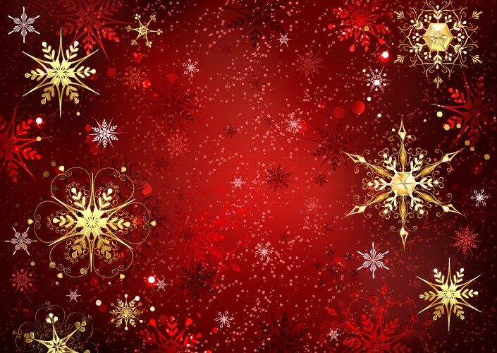 Red background with gold stars Royalty Free Vector Image