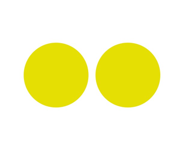 Circle shape symbol yellow graphic design element Vector Image