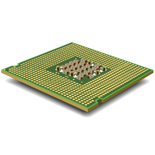 Semiconductor chip processor composition Vector Image