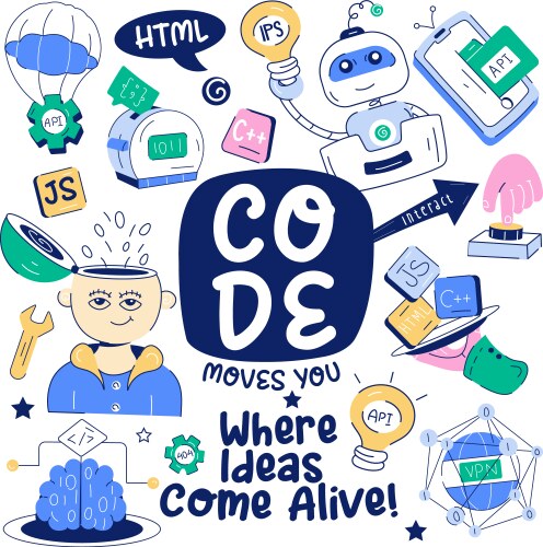 Programming Pattern Depicting Software Coding Web Vector Image 8219