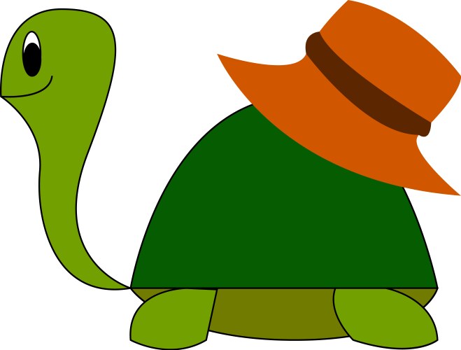 Cute turtle cartoon posing Royalty Free Vector Image