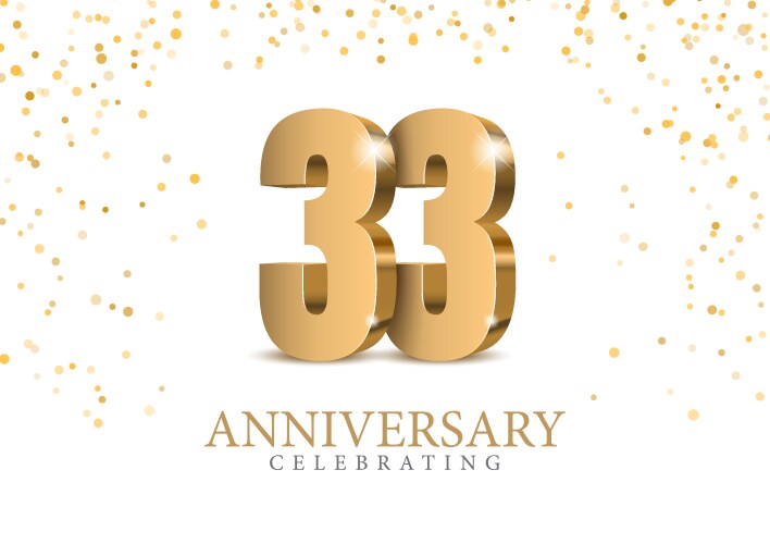 Anniversary 35 gold 3d numbers Royalty Free Vector Image