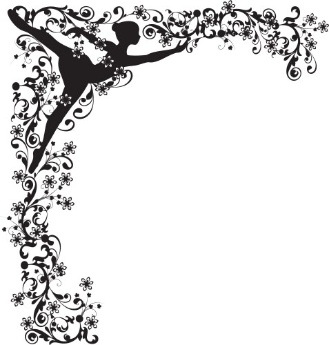 Set black and white outline flowers Royalty Free Vector