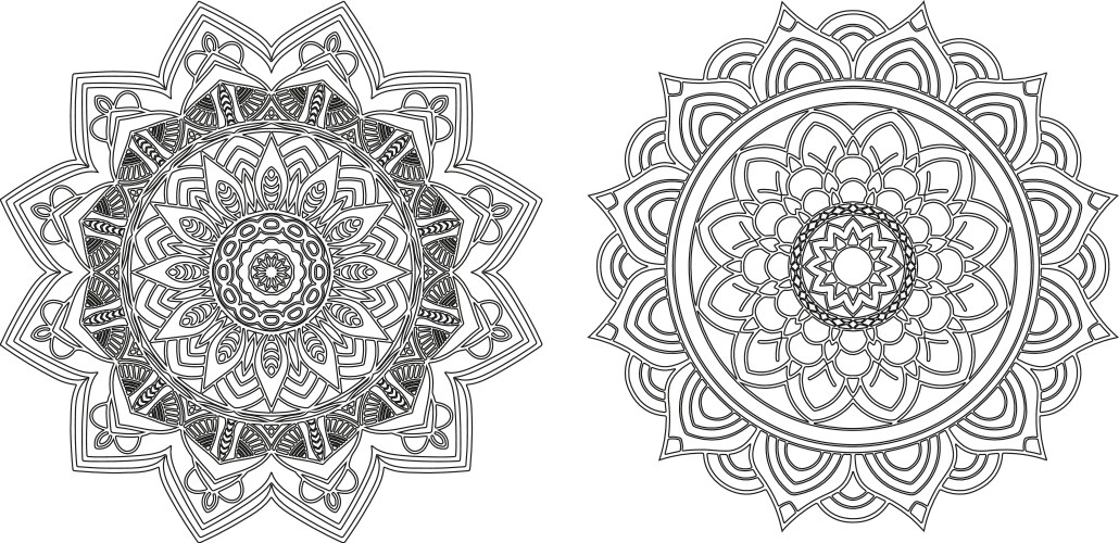 Mandala design elements Royalty Free Vector Image