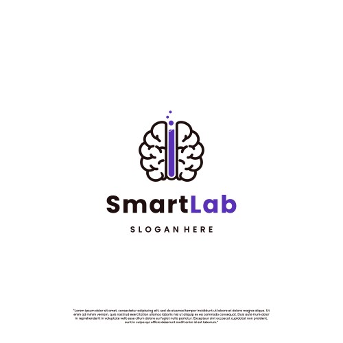 Nice laboratory logo design on isolated background