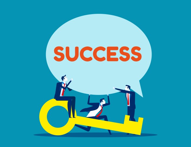 Business success reflection Royalty Free Vector Image