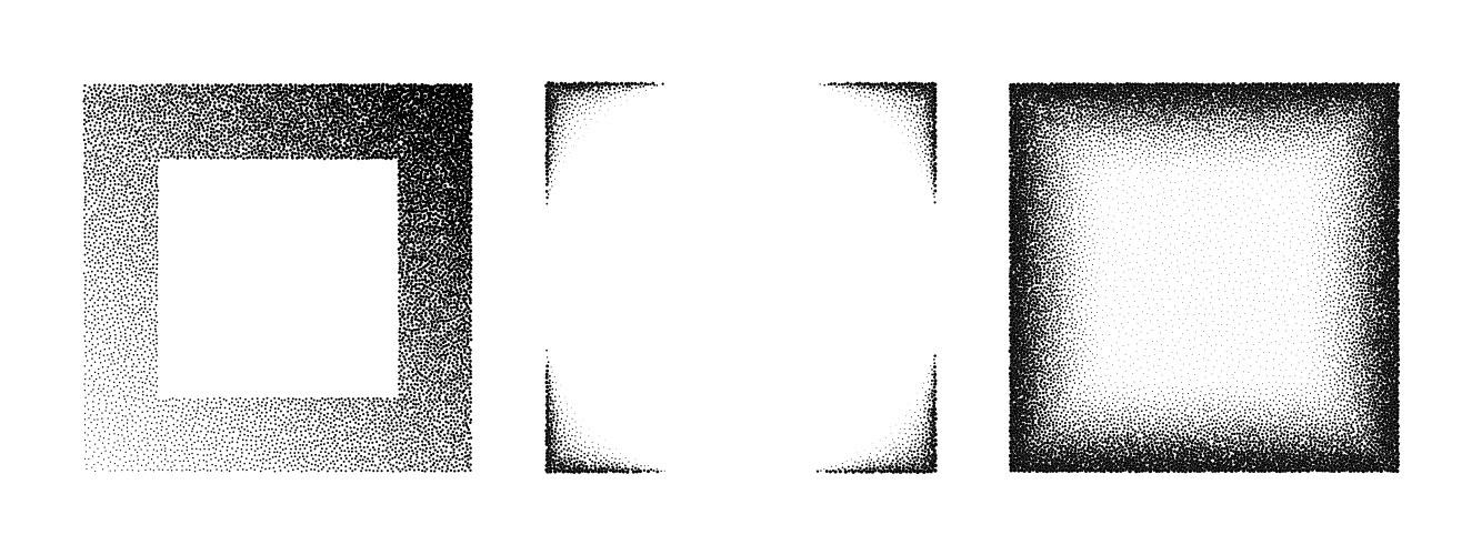 Grain noise pattern background black dot gradient Vector Image