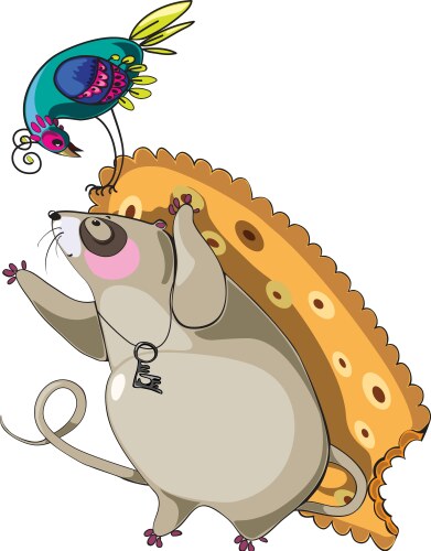 Fat Lazy Mouse Royalty Free Vector Image Vectorstock