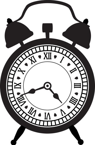 Retro alarm clock Royalty Free Vector Image - VectorStock