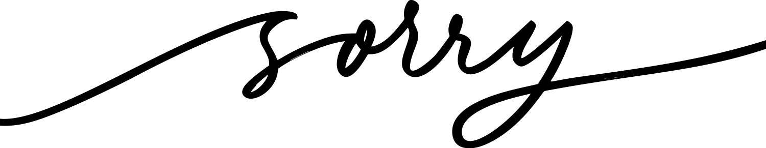 Hand lettering for apologize word sorry Royalty Free Vector