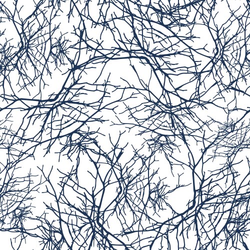 Abstract branches vignettes seamless pattern Vector Image