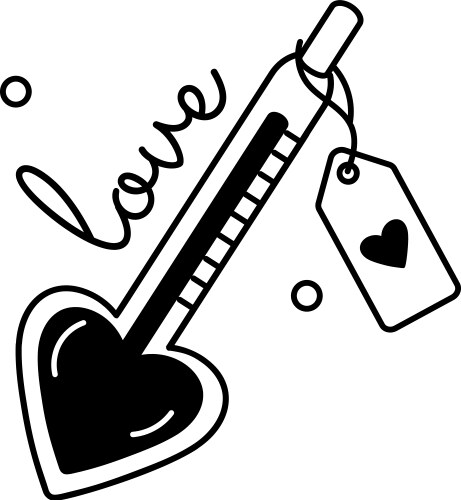 Love scale Royalty Free Vector Image - VectorStock