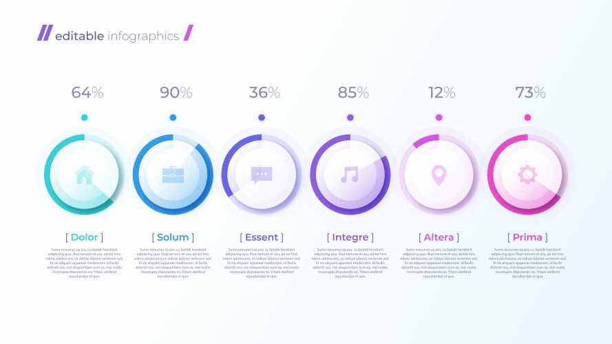 Abstract business infographic template 10 step Vector Image
