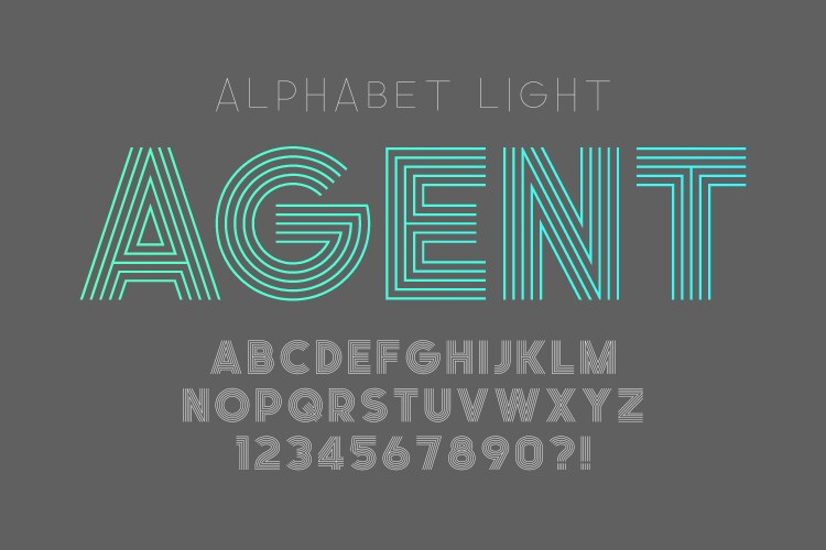 Font alphabet script typeface handcrafted Vector Image