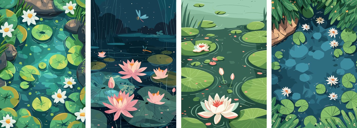 Lotus Pond Vector Images (over 2,500)