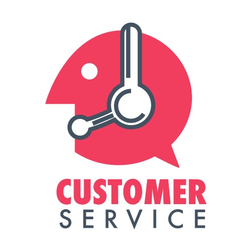 Customer service assistance Royalty Free Vector Image