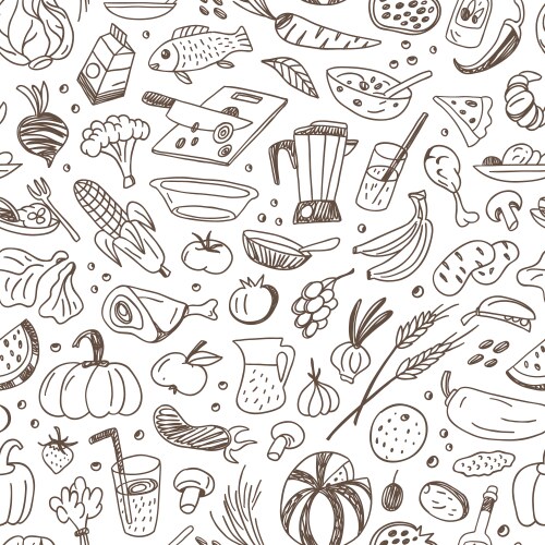Food sketch Royalty Free Vector Image - VectorStock