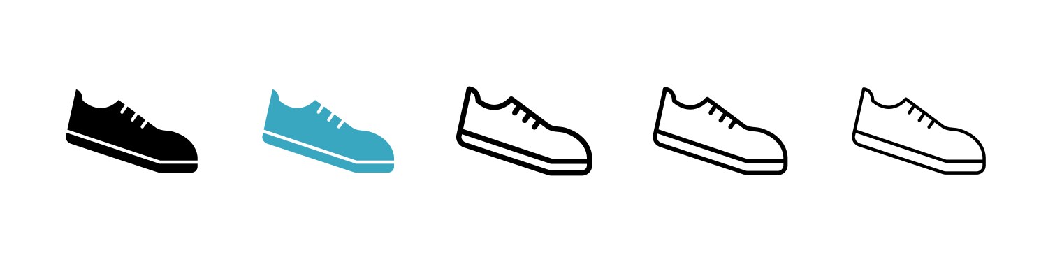 Shoes icon set Royalty Free Vector Image - VectorStock