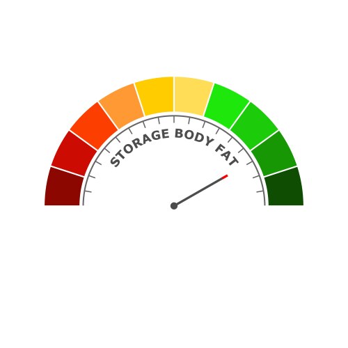 Body fat percentage bad level on measure scale Vector Image