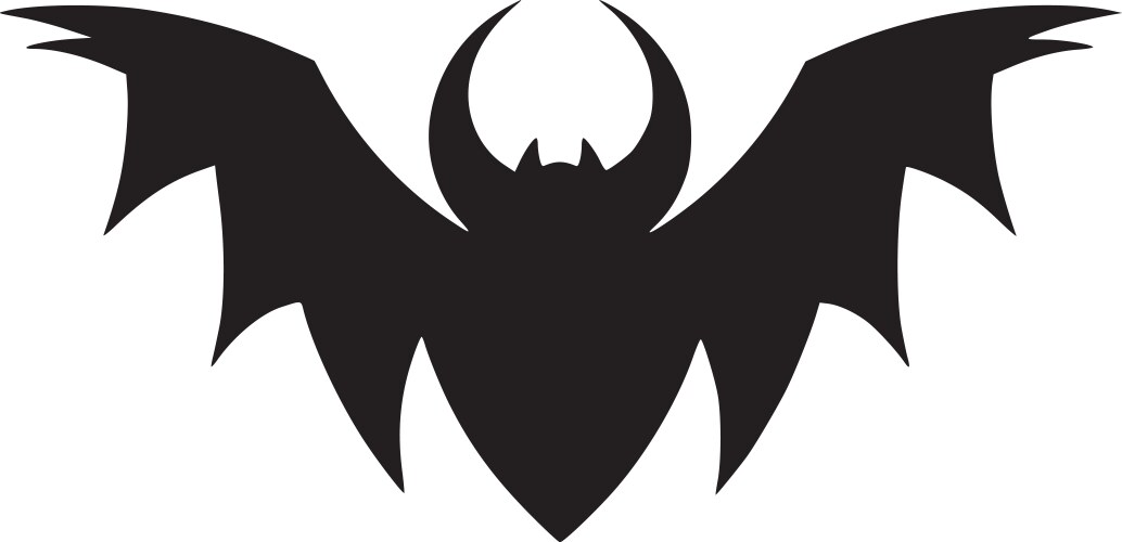 Silhouette of bat Royalty Free Vector Image - VectorStock