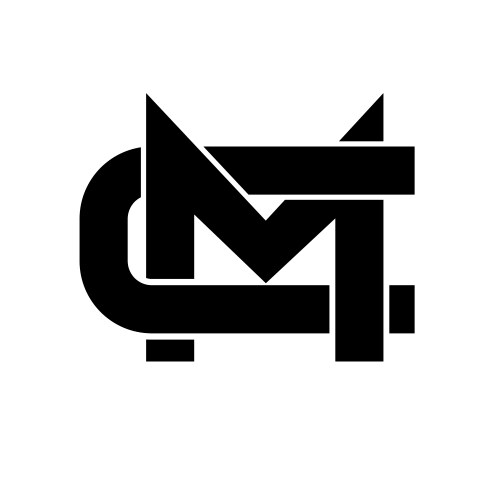 Cm monogram letter logo icon design Royalty Free Vector