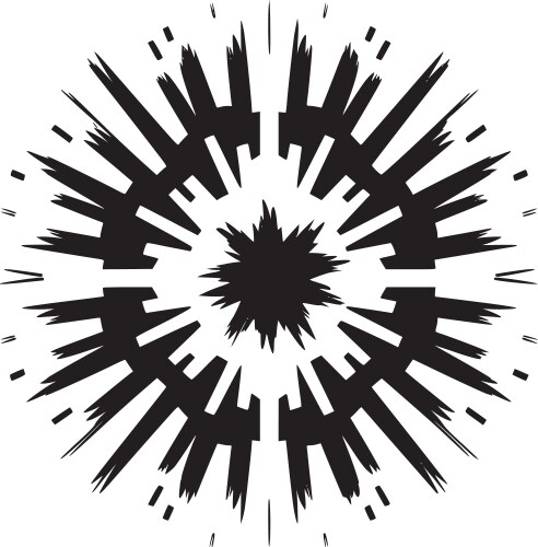 Explosion - high quality logo - ideal for t-shirt Vector Image