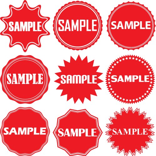 New signs set sticker Royalty Free Vector Image