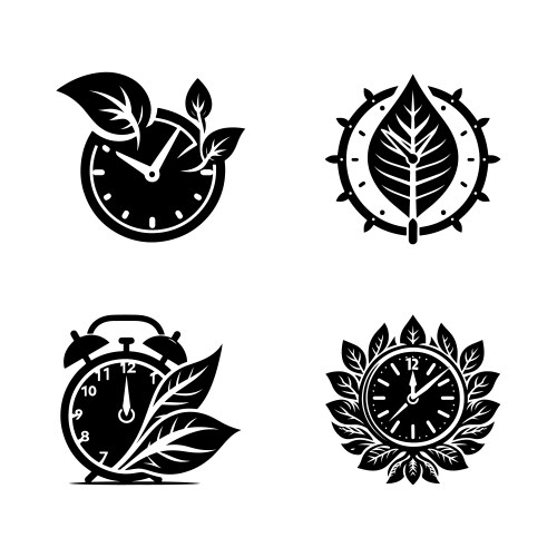 Leaf Clock Logo Vector Images (over 450)