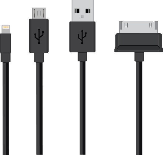 USB Connector Types Royalty Free Vector Image - VectorStock