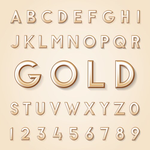Gold Alphabet Vector Images (over 140,000)