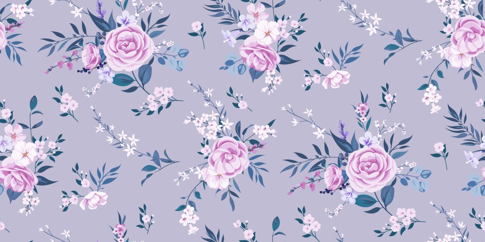 Cute seamless floral pattern Royalty Free Vector Image
