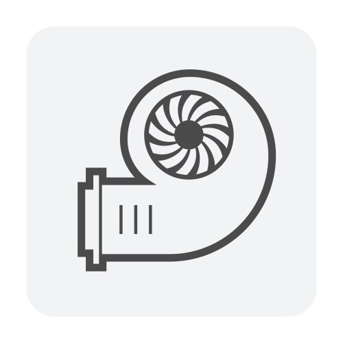 Supercharger blower black icon on white background