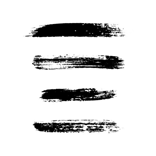 Set of hand drawn grunge brush lines Royalty Free Vector
