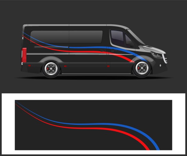 Vinyl vehicle wrap sticker design for adventure Vector Image